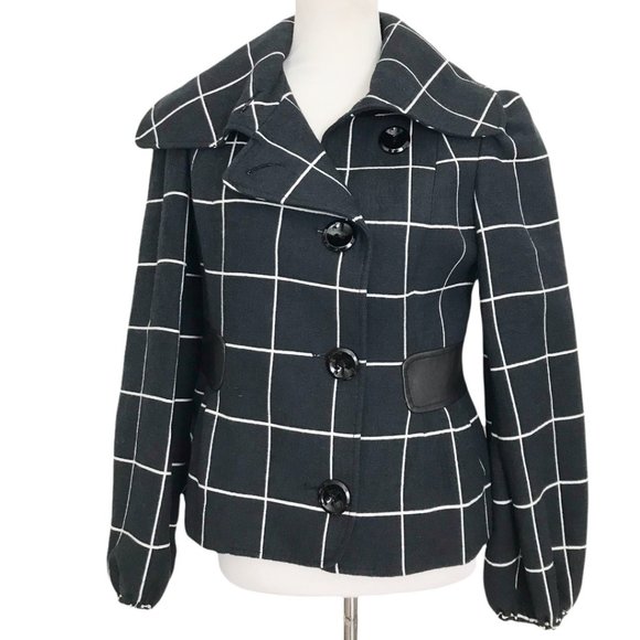 Etcetera | Jackets & Coats | Etcetera Window Pane Print Jacket Wool ...